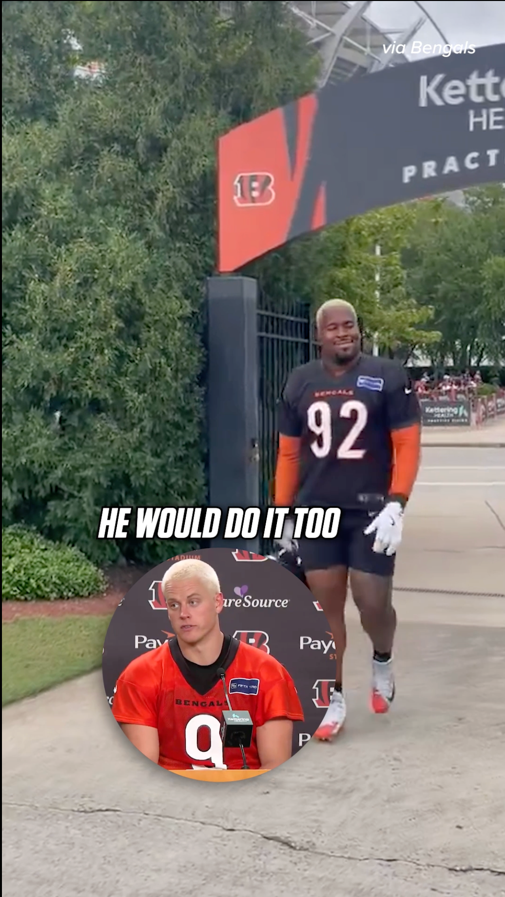 BJ Hill kept his word to Joe Burrow Stream of National Football League ...