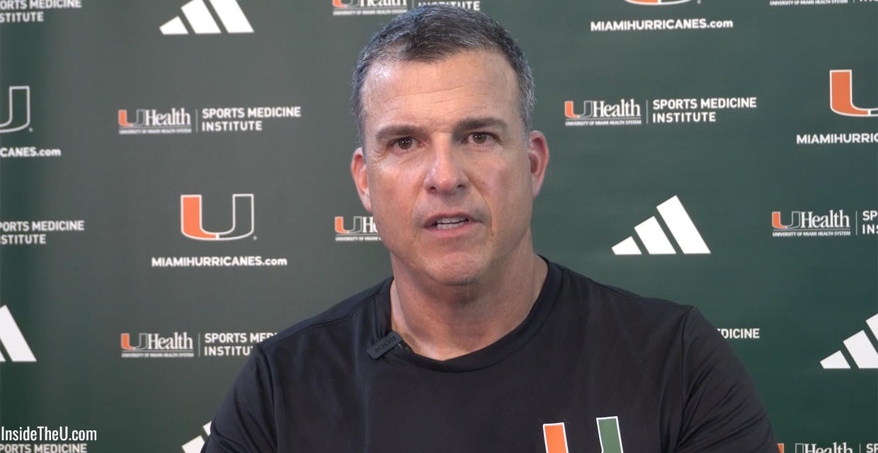 Miami's Mario Cristobal on coming off a bye to face Louisville Stream ...