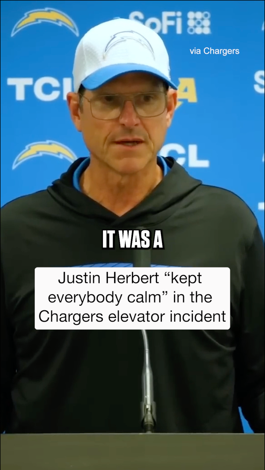 Justin Herbert was keeping his team calm while being stuck in a ...