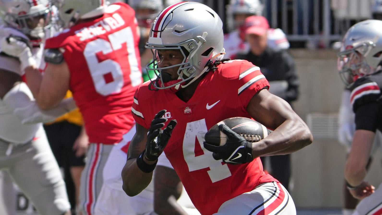 Highly touted freshman Jeremiah Smith catches first TD pass for Ohio ...