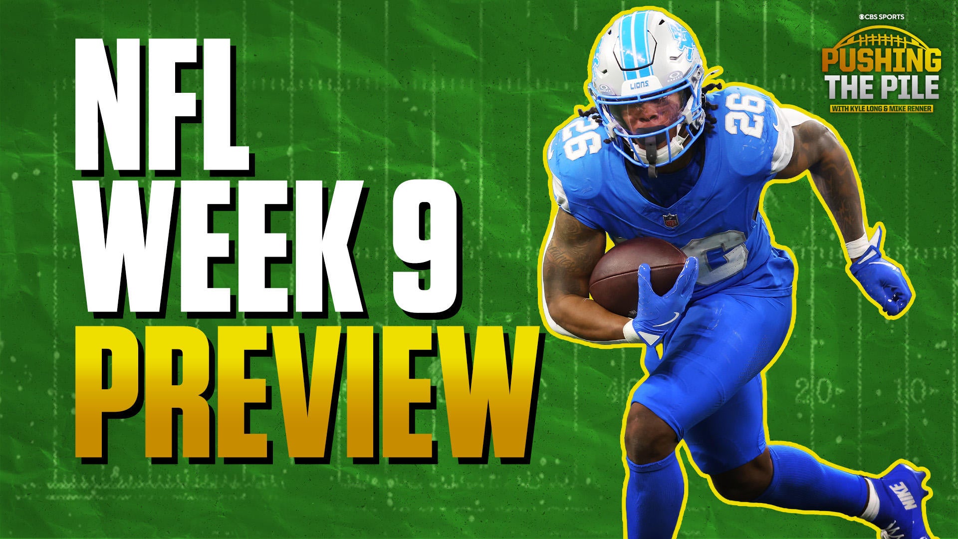 Pushing the Pile - Week 9 NFL Preview & Picks: Lions-Packers, Kirk ...