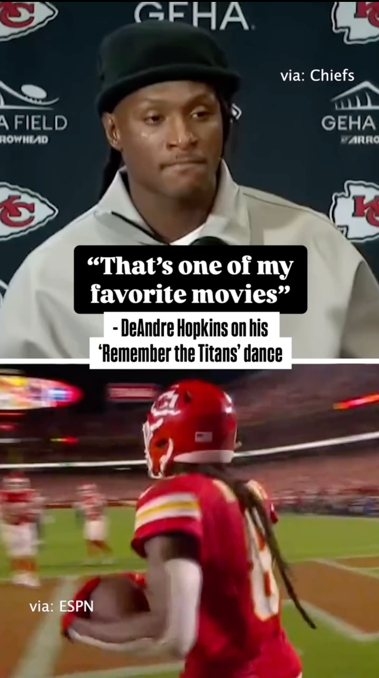 DeAndre Hopkins on his 'Remember the Titans' TD dance Stream of ...