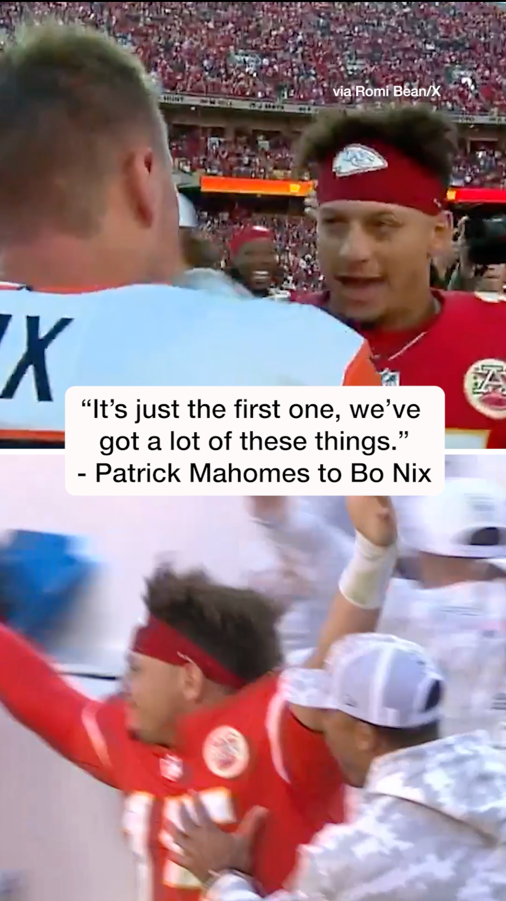 First of many between Patrick Mahomes and Bo Nix Stream of National ...