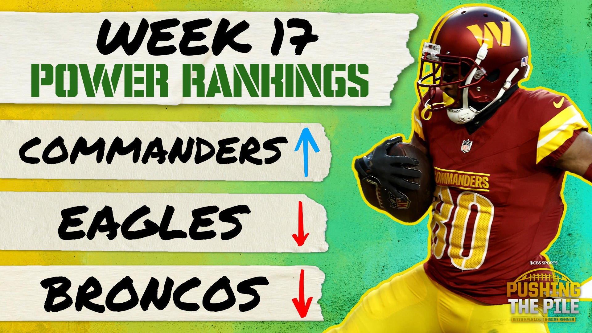 Pushing the Pile - Week 17 Power Rankings: Commanders, Panthers rise ...