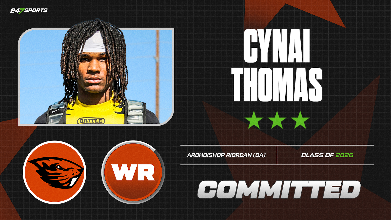 The moment WR Cynai Thomas committed to Oregon State Stream of General ...