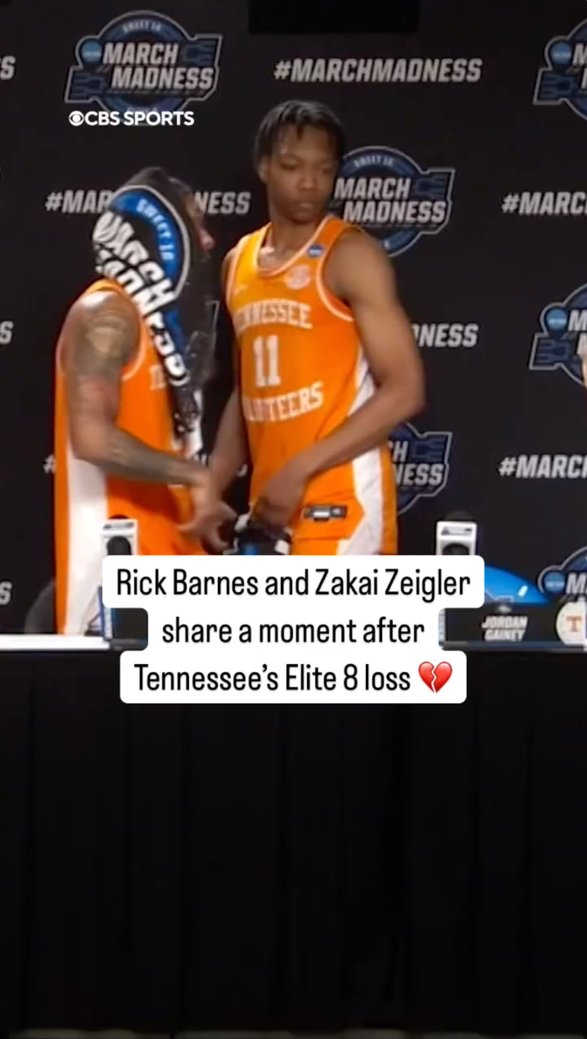 Rick Barnes and Zakai Zeigler shared a moment after Tennesse's Elite 8 ...
