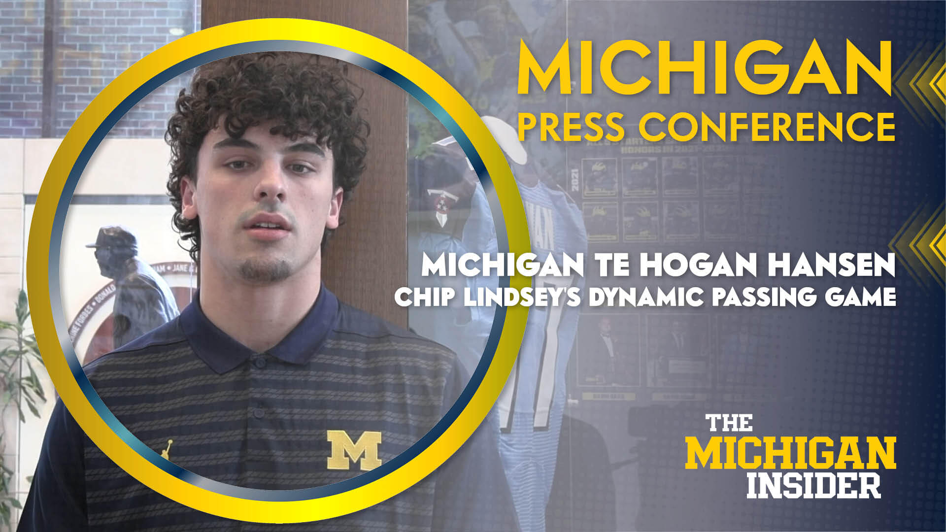 Michigan TE Hogan Hansen talks about OC Chip Lindsey's dynamic passing ...