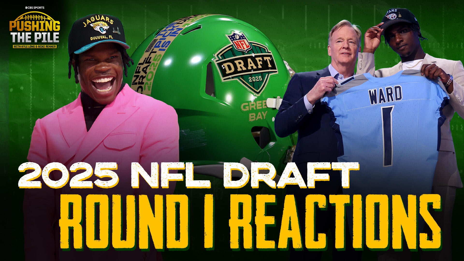 Pushing the Pile - 2025 NFL Draft Round 1 Reactions | Travis Hunter ...