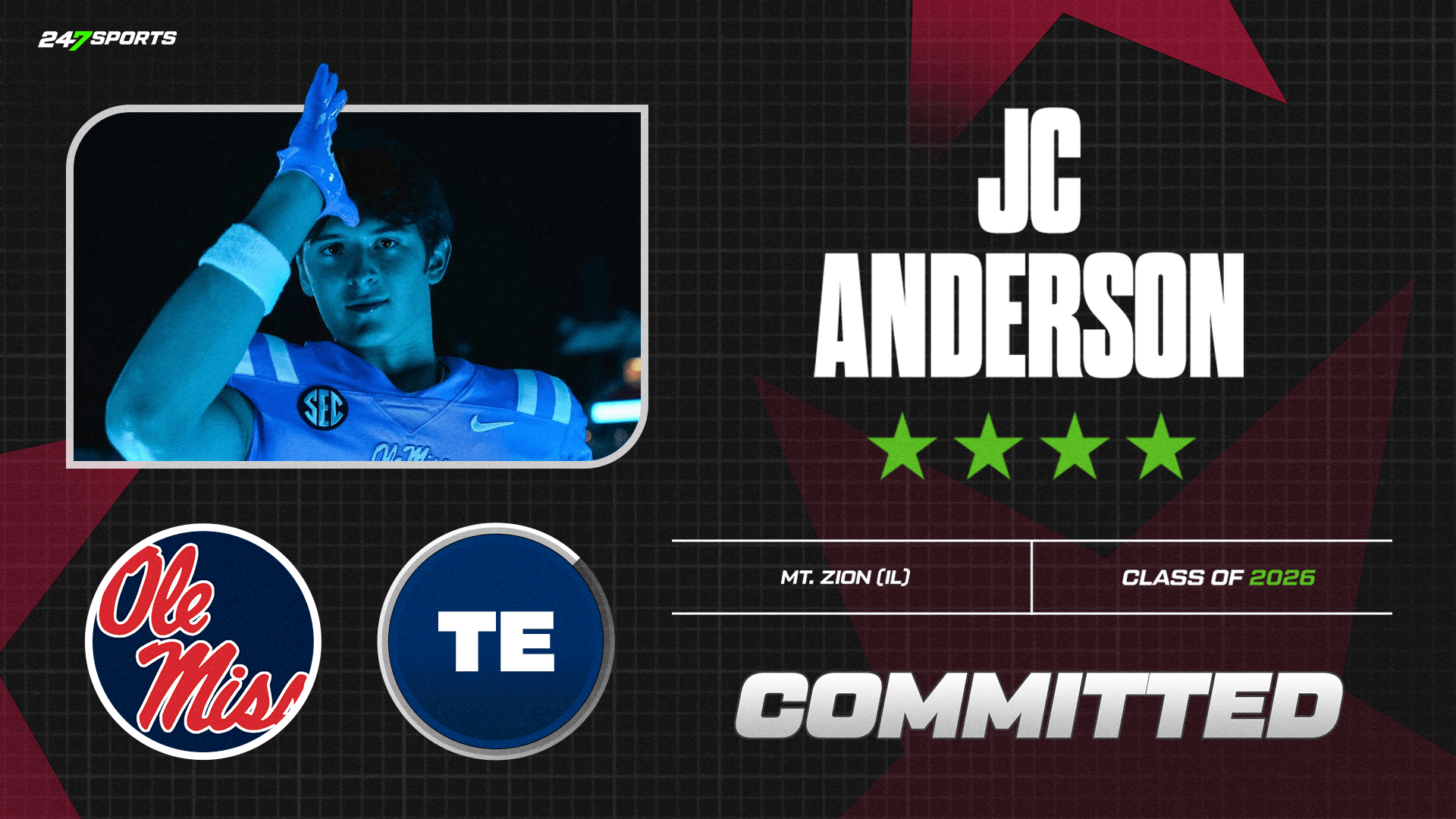 BREAKING: 4-star TE JC Anderson Commits to Ole Miss Stream of General ...
