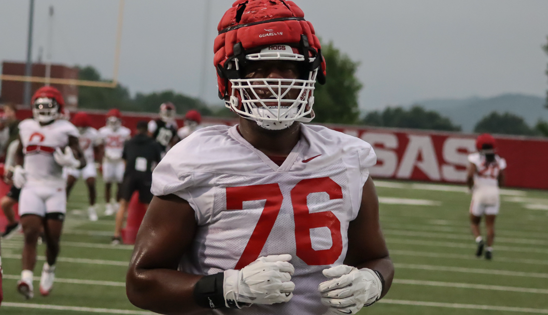 O-line vs. D-line Arkansas fall camp Stream of General Videos ...