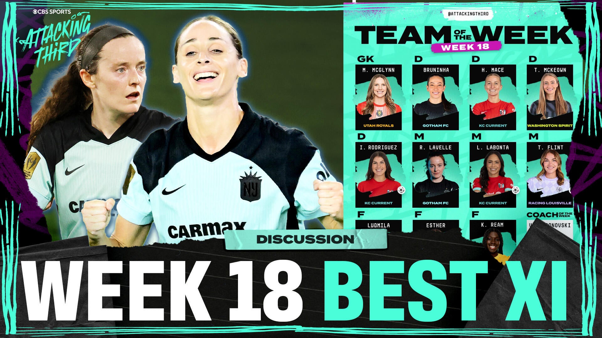 NWSL Matchday 18 Best XI | Esther González, Rose Lavelle, Hailie Mace ...