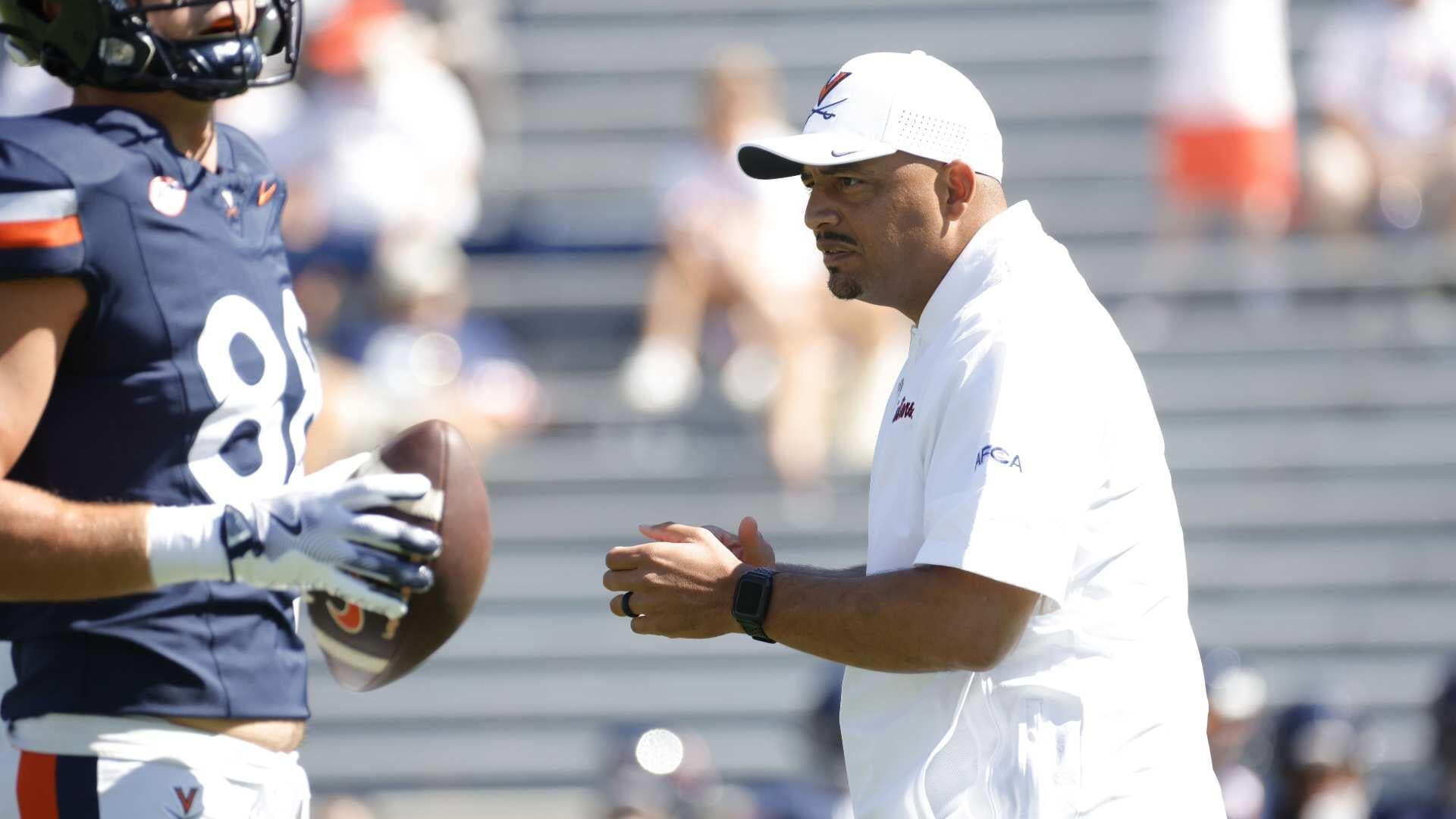 Virginia coach Tony Elliott talks after win over William and Mary ...