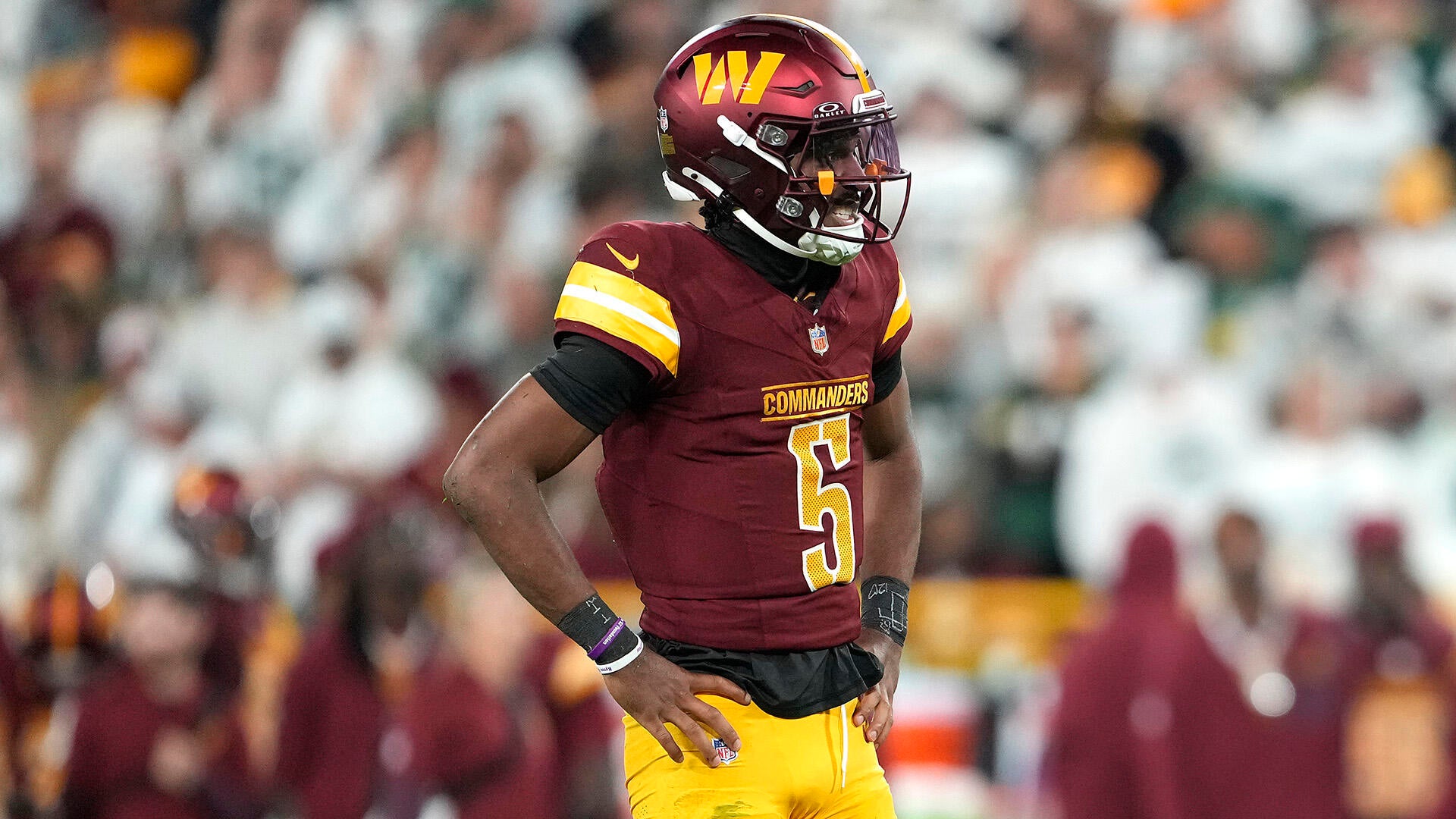 BREAKING: Jayden Daniels Has Knee Sprain, TBD vs Raiders Stream of National Football League ...