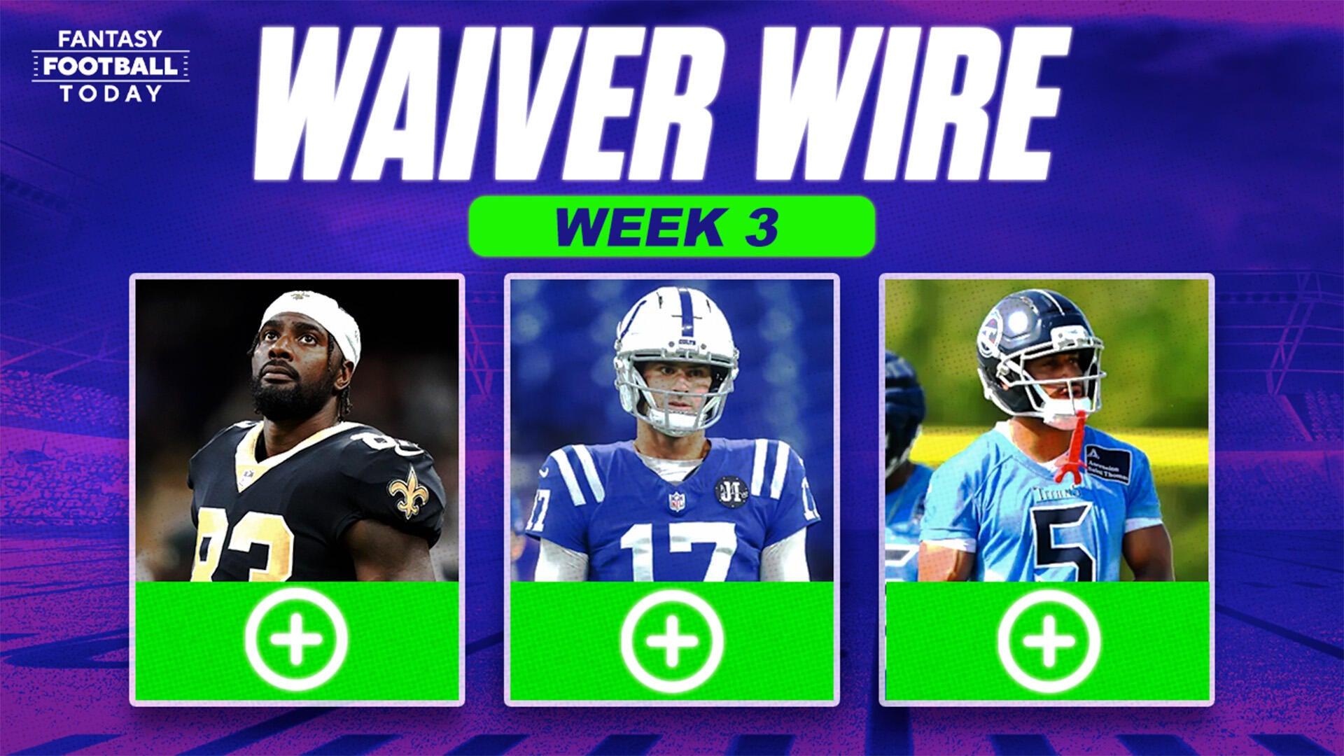 FFT: Week 3 Waiver Wire (9/16) Stream of National Football League - CBS ...