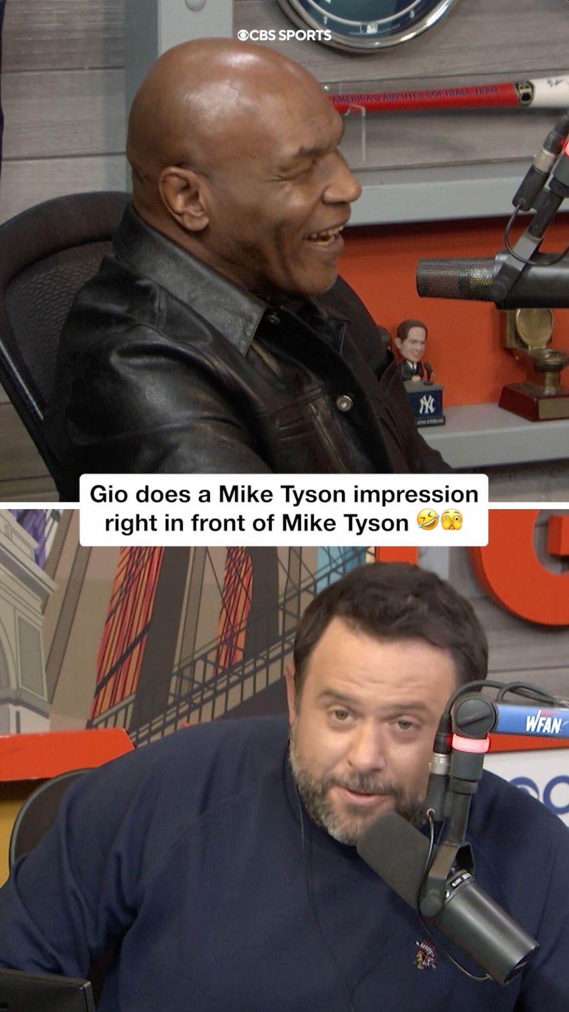 Tyson reacts to Tyson impression Stream of Boxing - CBS Sports