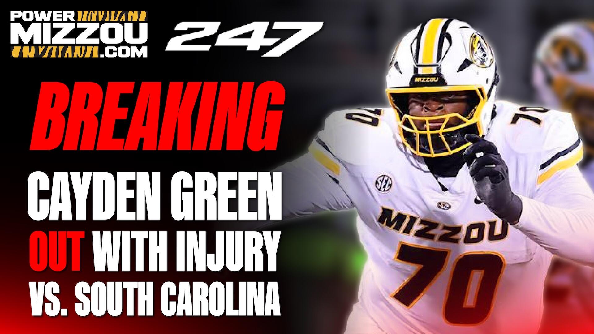 Cayden Green to miss game against South Carolina Stream of General ...
