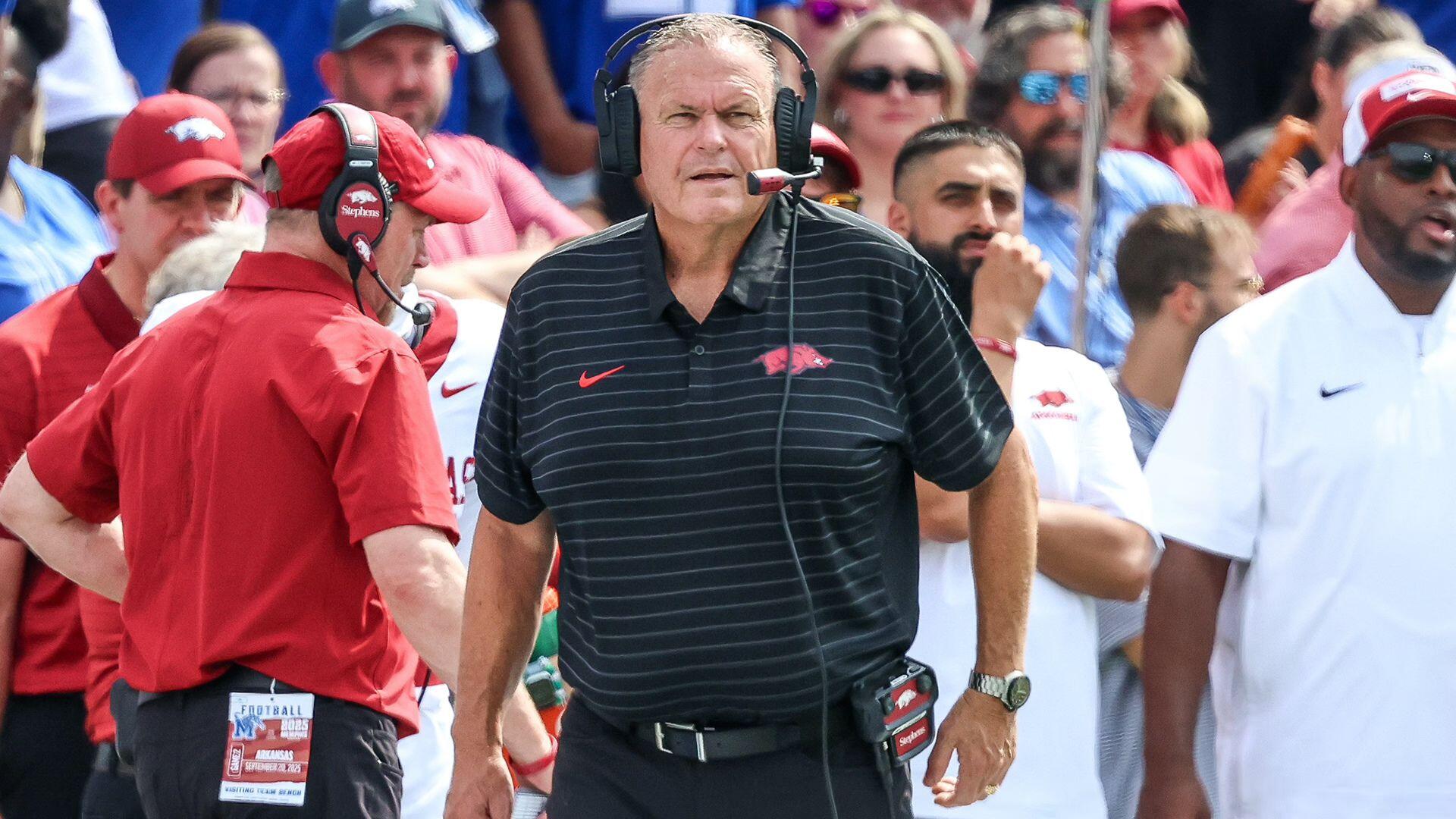 Arkansas' Sam Pittman recaps loss to Notre Dame Stream of General ...