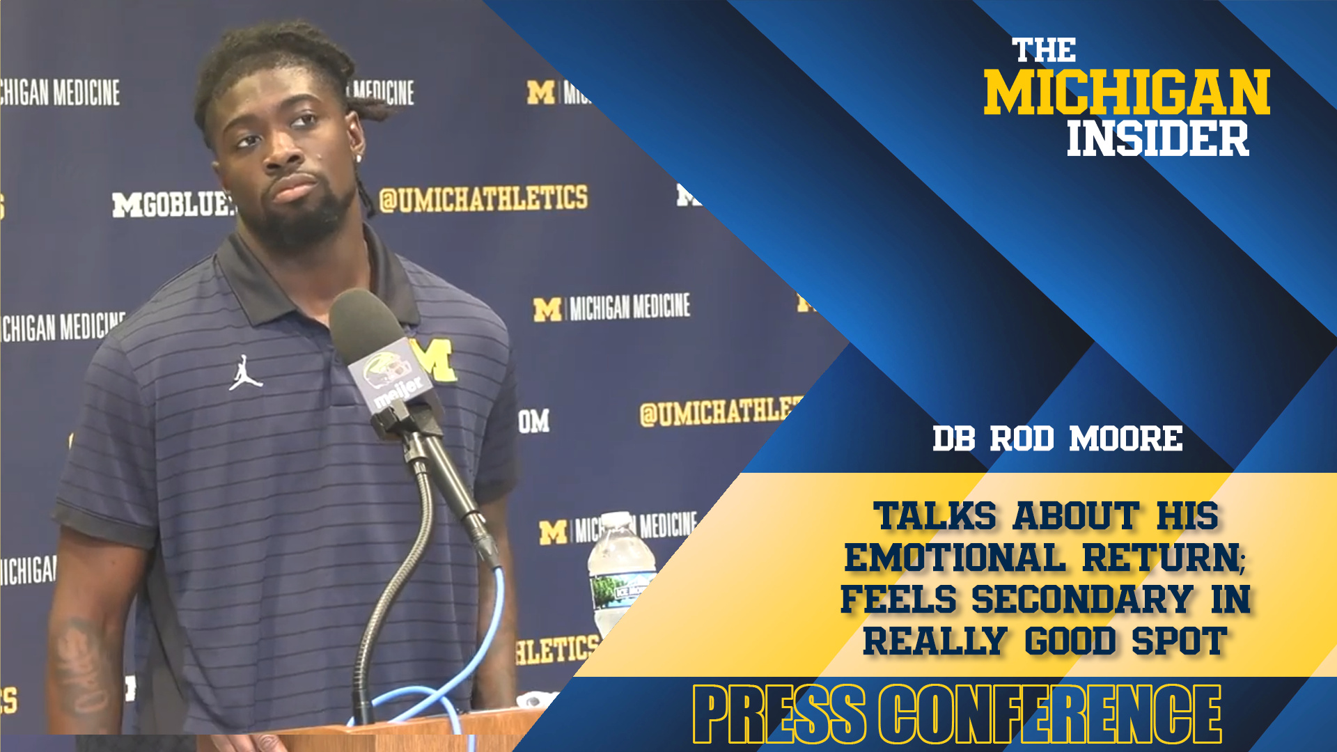 TMI - Michigan Presser - DB Rod Moore talks about his emotional return ...