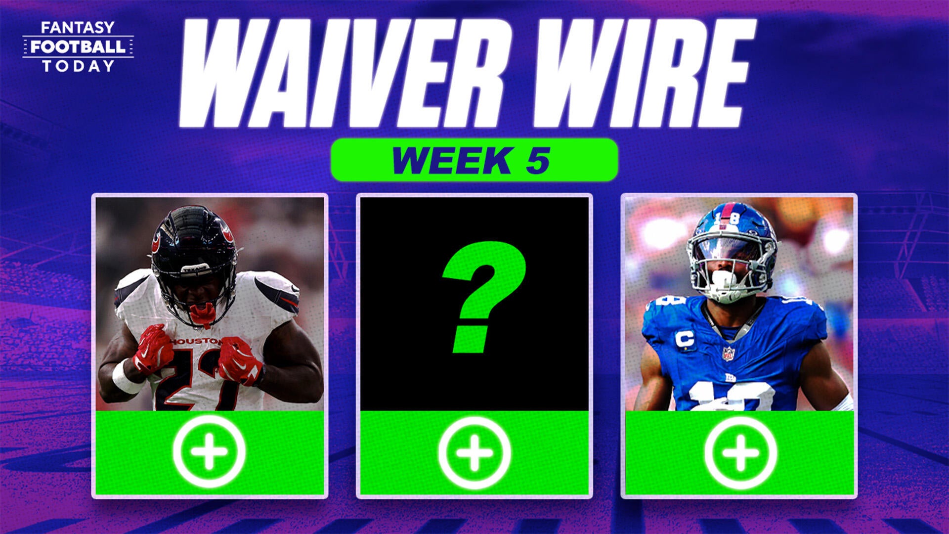 FFT: Week 5 Waiver Wire (9/30) Stream of National Football League - CBS ...