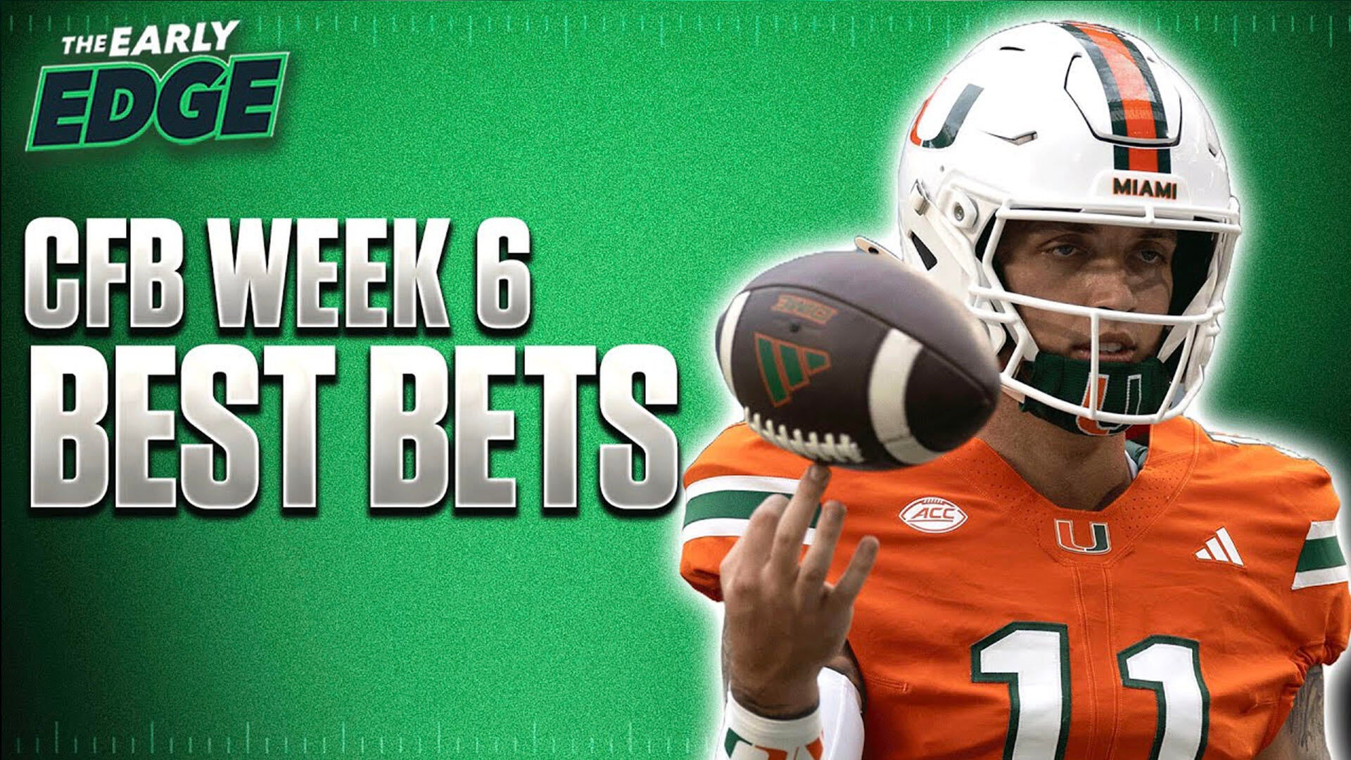 College Football Week 6 BEST BETS! | The Early Edge Stream of General Videos - CBS Sports