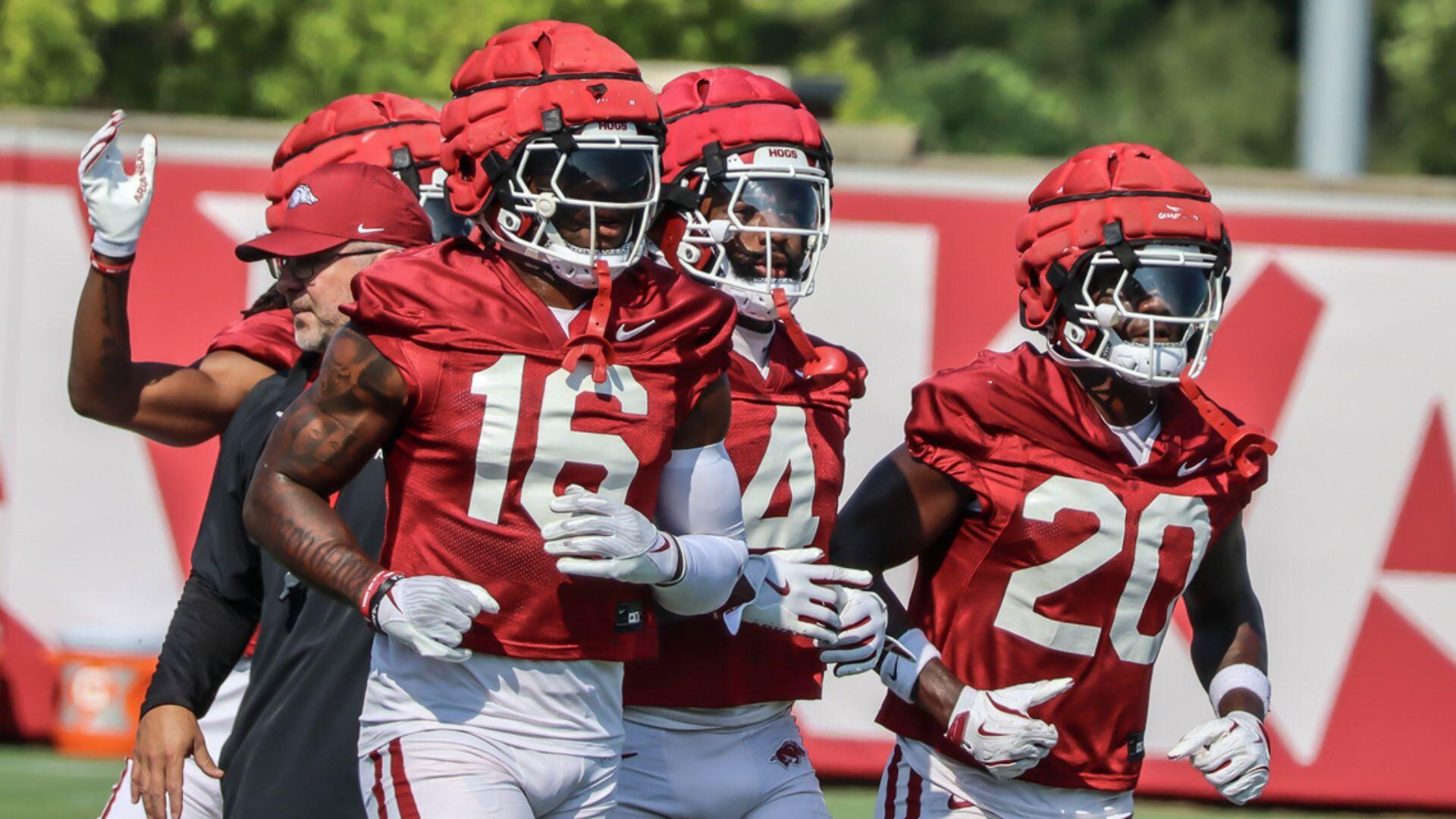 Arkansas' Quincy Rhodes talks defensive focuses and staff changes ...