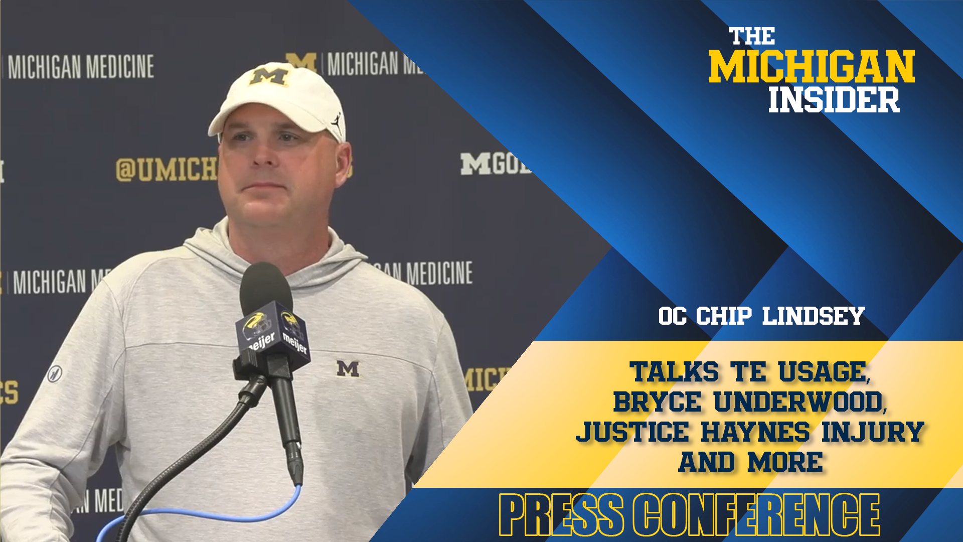 TMI - Michigan Presser - OC Chip Lindsey talks TE usage, Bryce ...