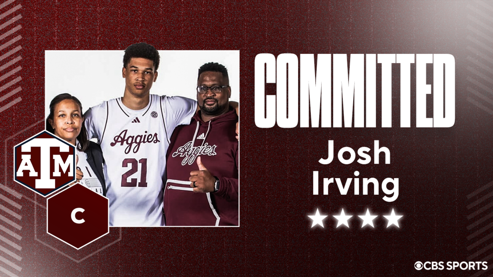BREAKING: 4-star C Josh Irving commits to Texas A&M Stream of NCAA ...