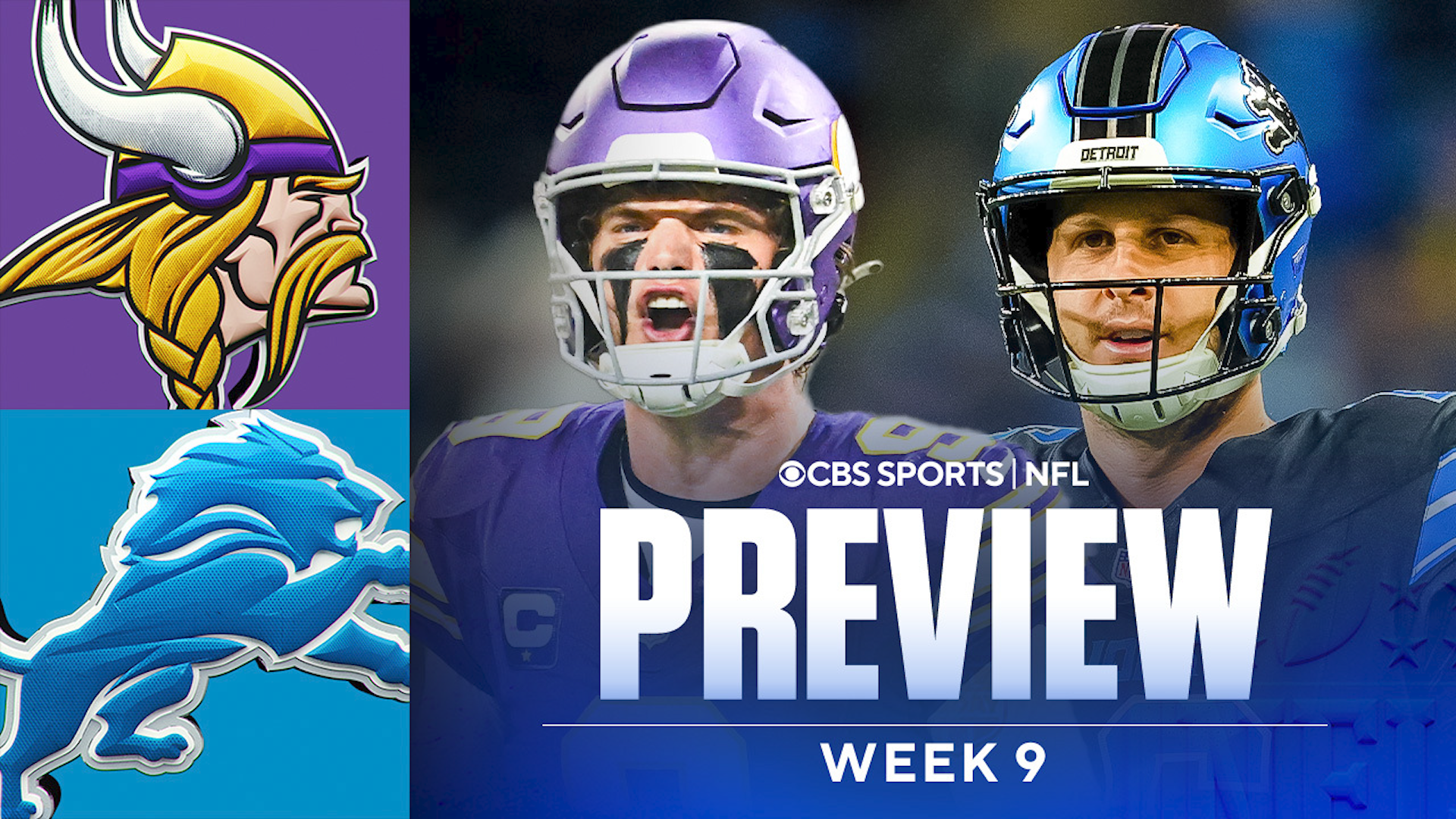 NFL Week 9 Game Preview: Vikings at Lions Stream of National Football ...