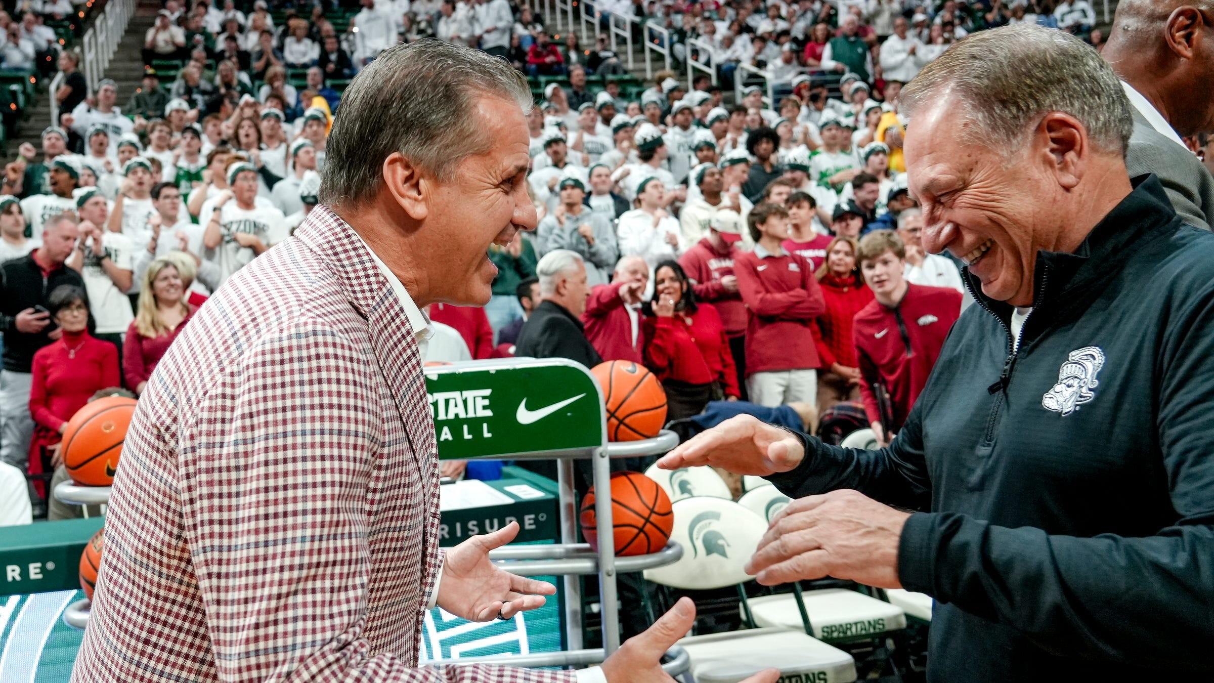 Tom Izzo recaps Michigan State's gritty 69-66 win over Arkansas in a ...