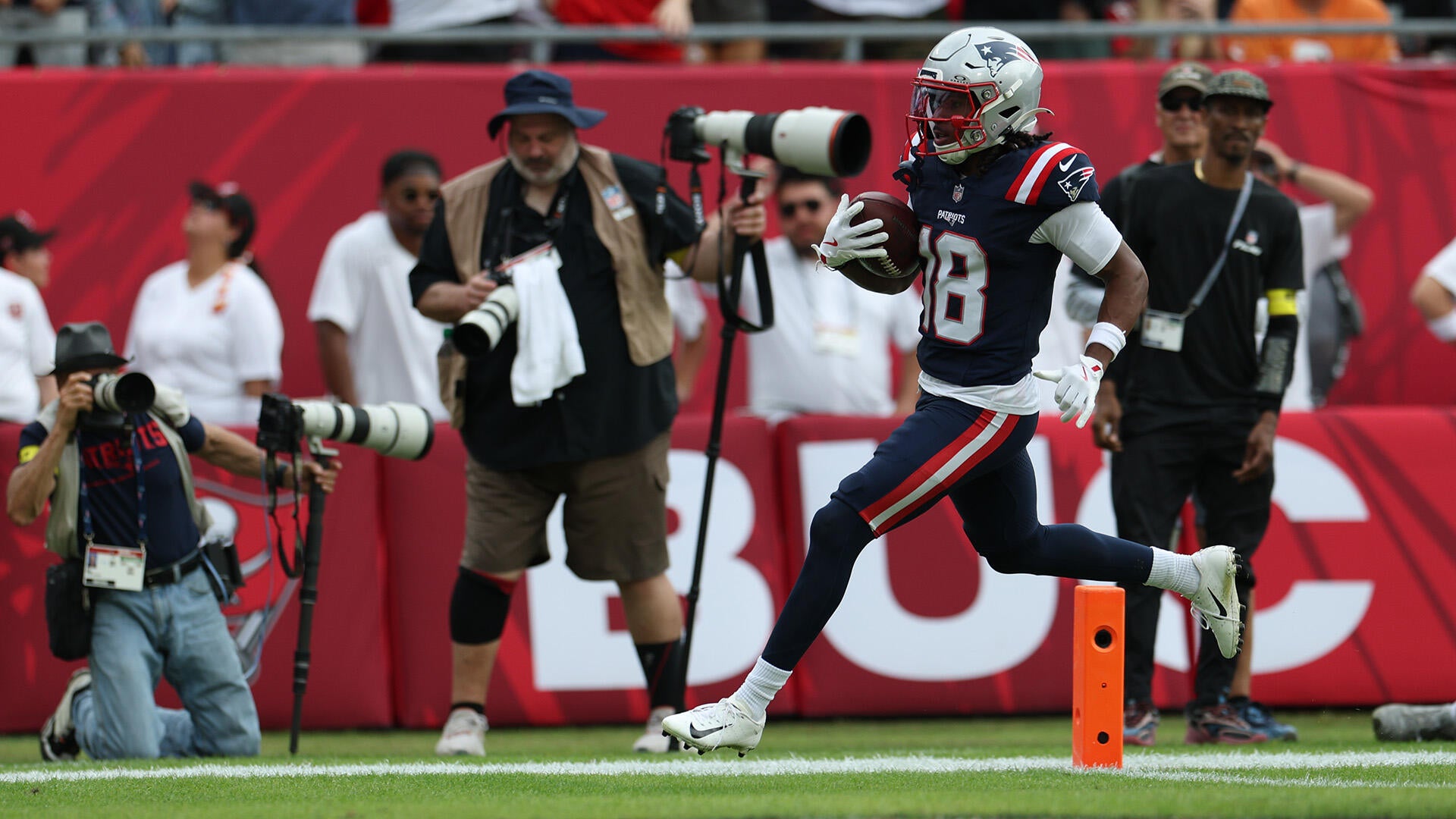 Take THAT! Patriots QB Drake Maye absorbs a hit but delivers 72-yard TD ...