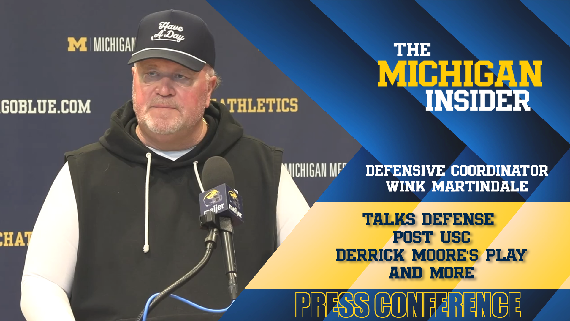 TMI - Michigan Presser - DC Wink Martindale talks defense post USC game ...