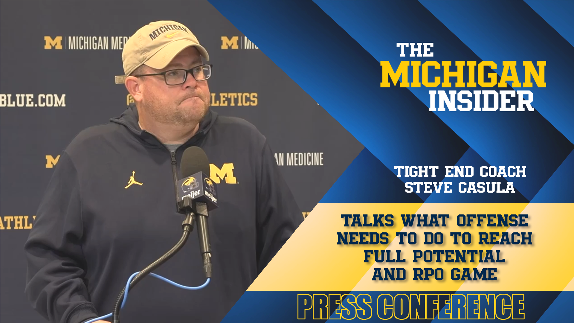 TMI - Michigan Presser - TE Coach Steve Casula talks what offense needs ...