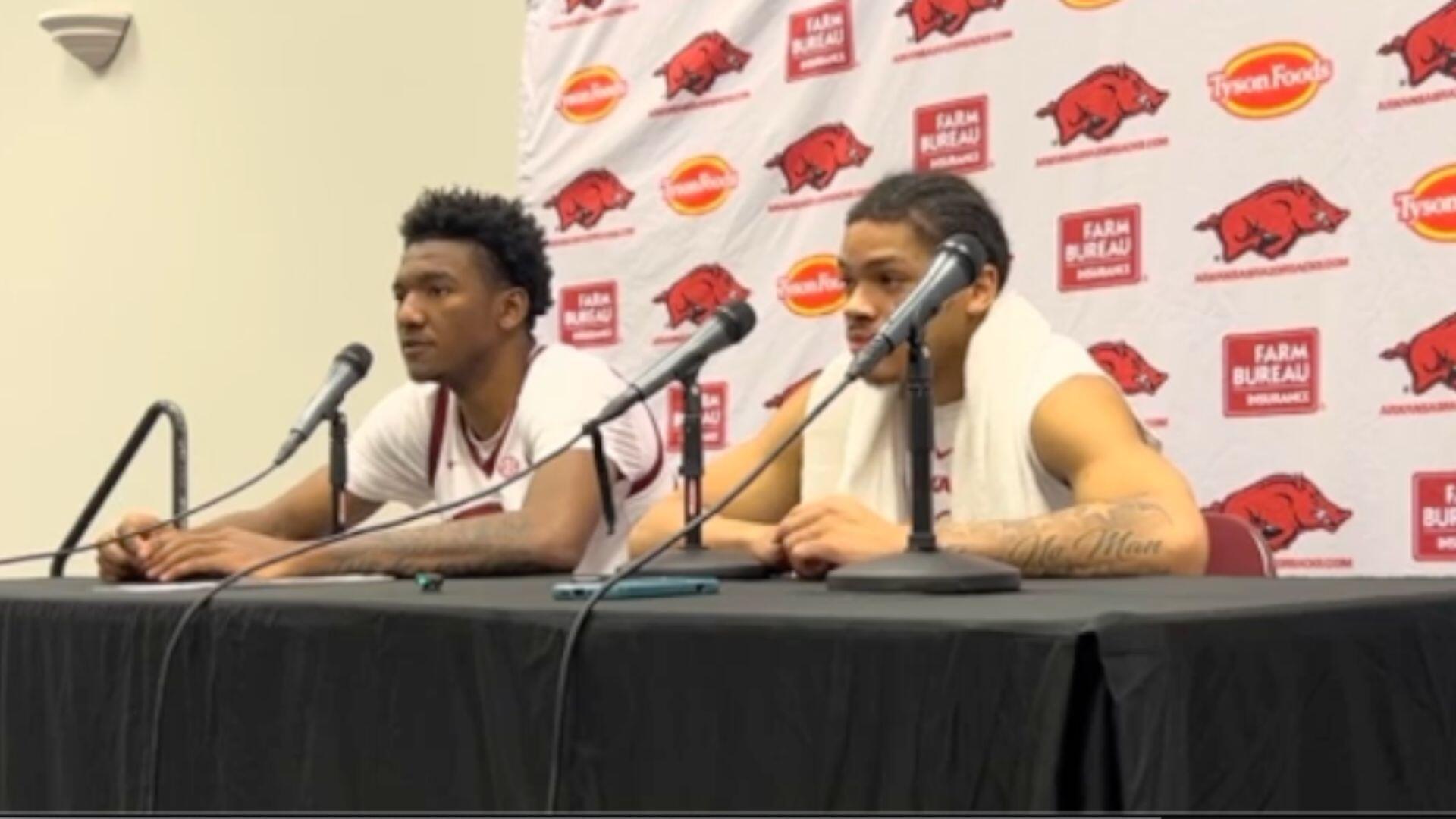 Arkansas' Karter Knox and Darius Acuff talk win over Fresno State and ...