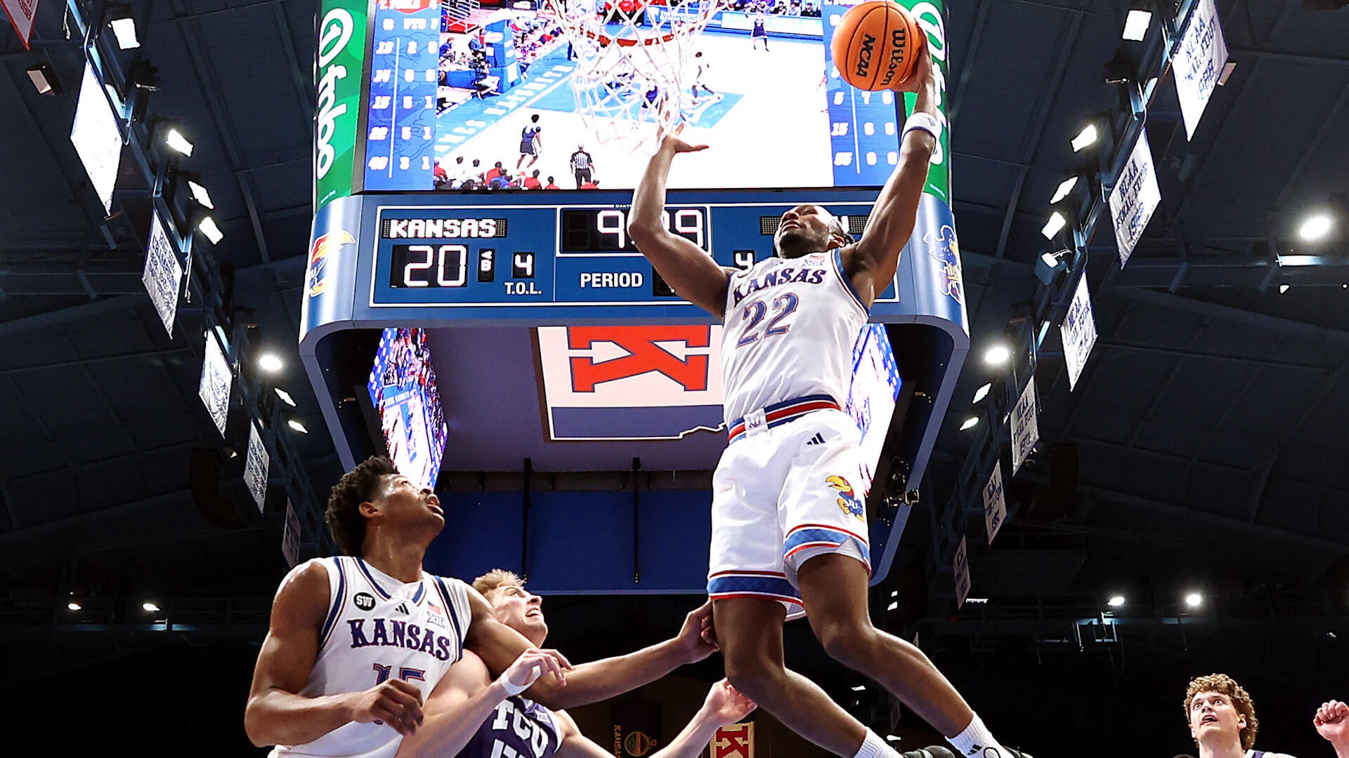 NCAAM Highlights: TCU at No. 22 Kansas (1/6) Stream of NCAA Basketball ...