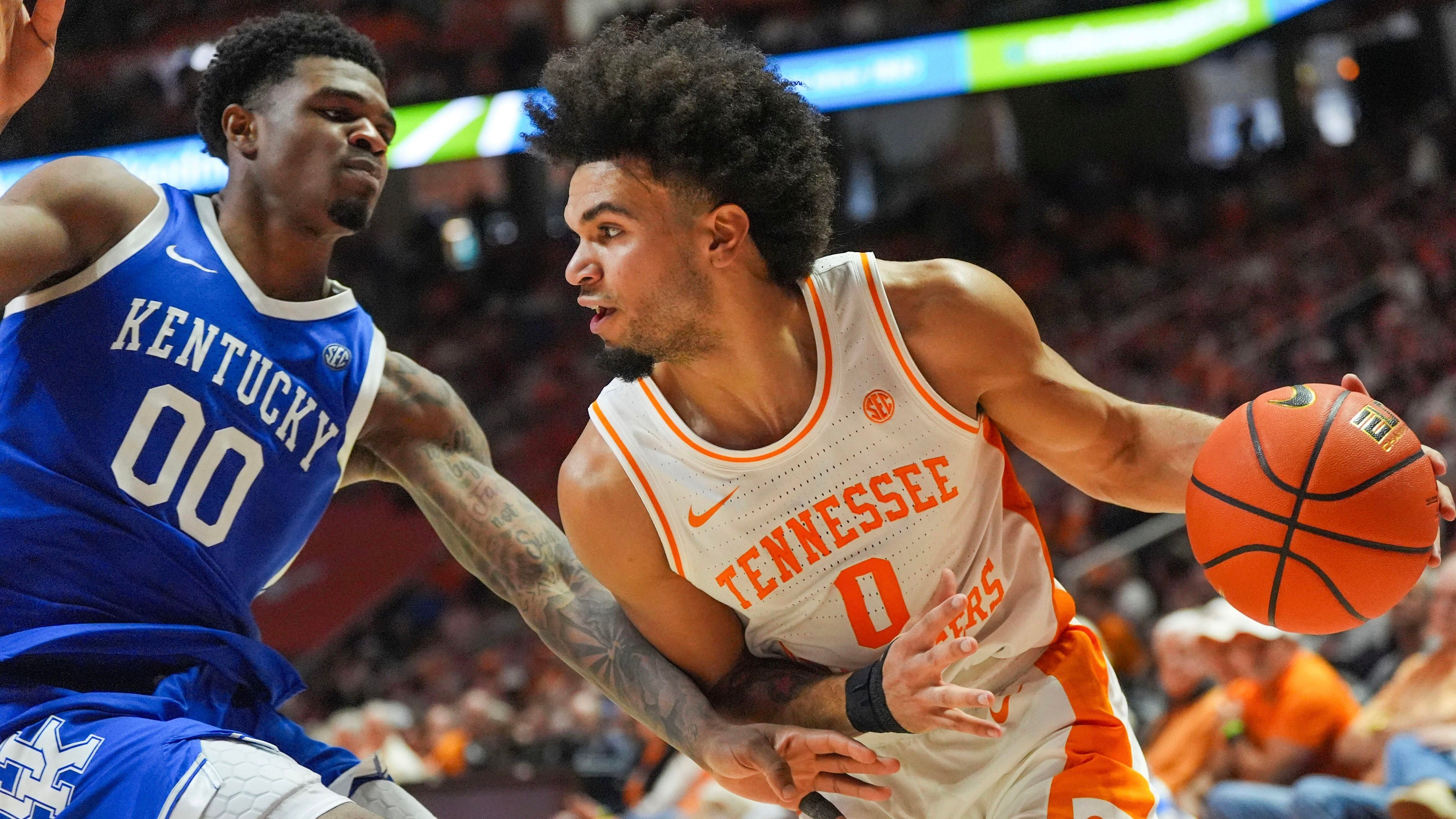 Ja'Kobi Gillespie reacts to Tennessee basketball's loss to Kentucky ...