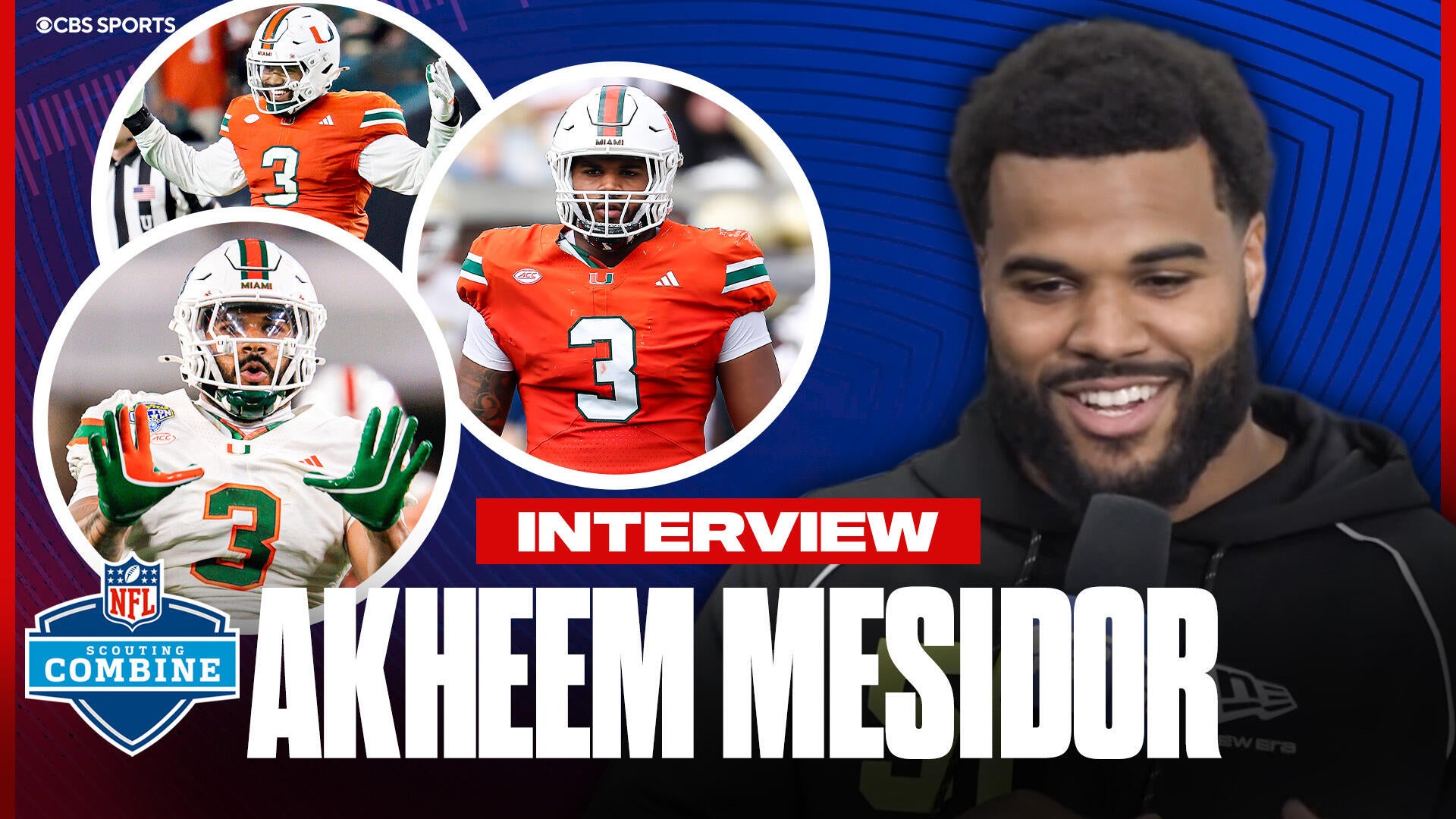 Akheem Mesidor NFL Combine Interview Stream of National Football League ...