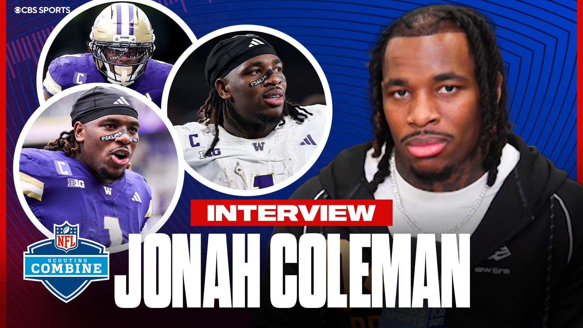 Jonah Coleman Combine Interview Stream of National Football League ...