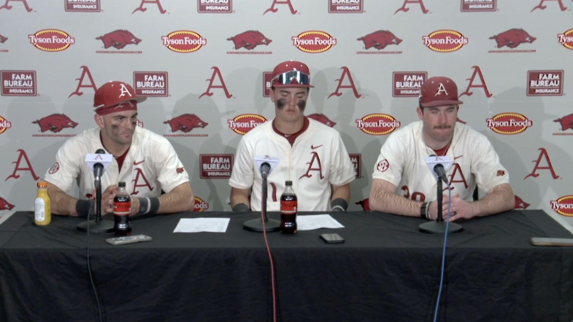 Arkansas' Ryder Helfrick and Colin Fisher talk win over UT Arlington ...
