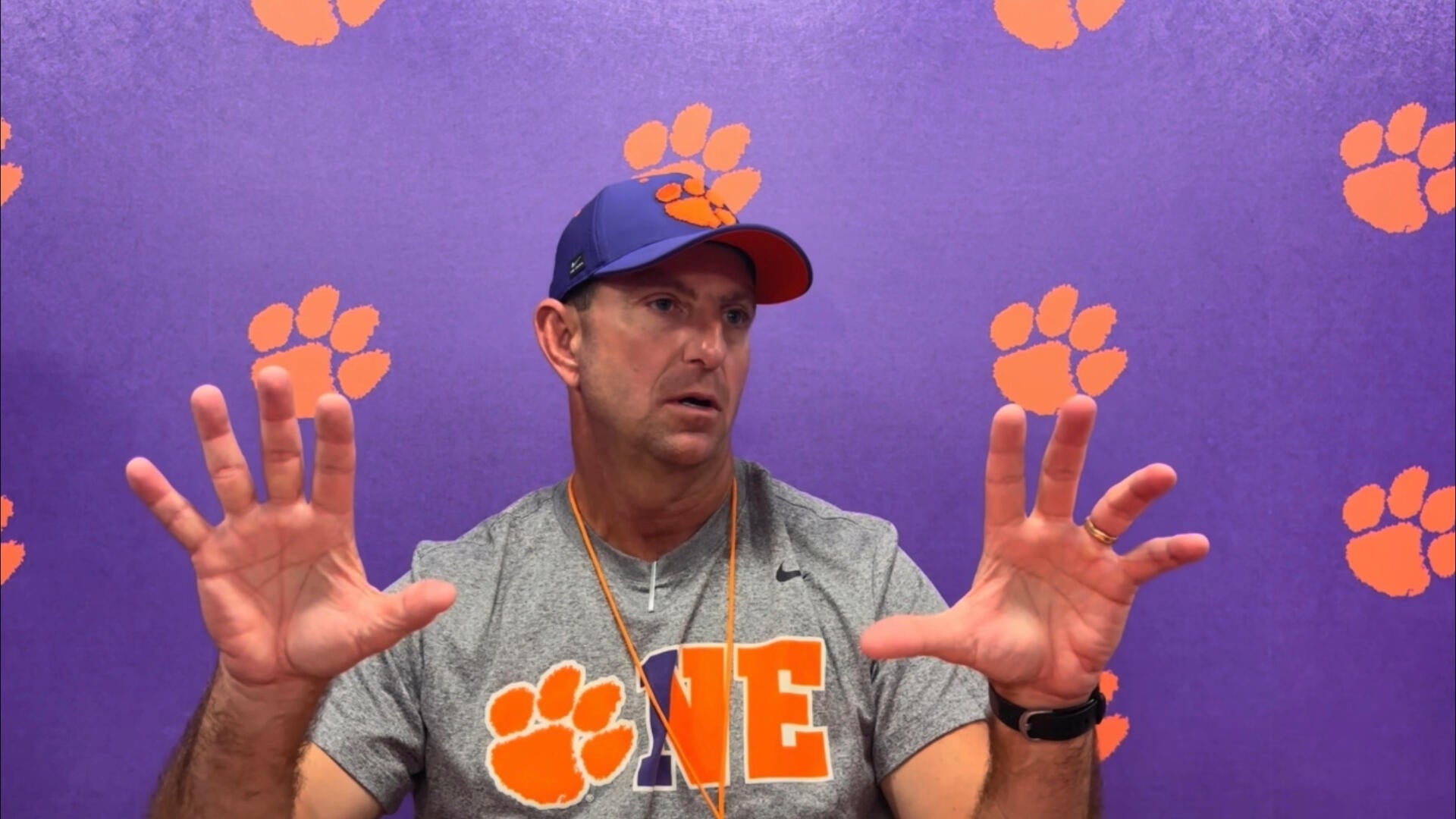 Dabo Swinney gushes about the defensive back room "We just look ...