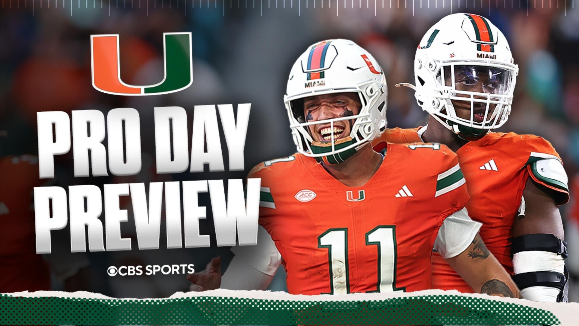 The Stars Of Miami's Pro Day Stream of National Football League - CBS ...