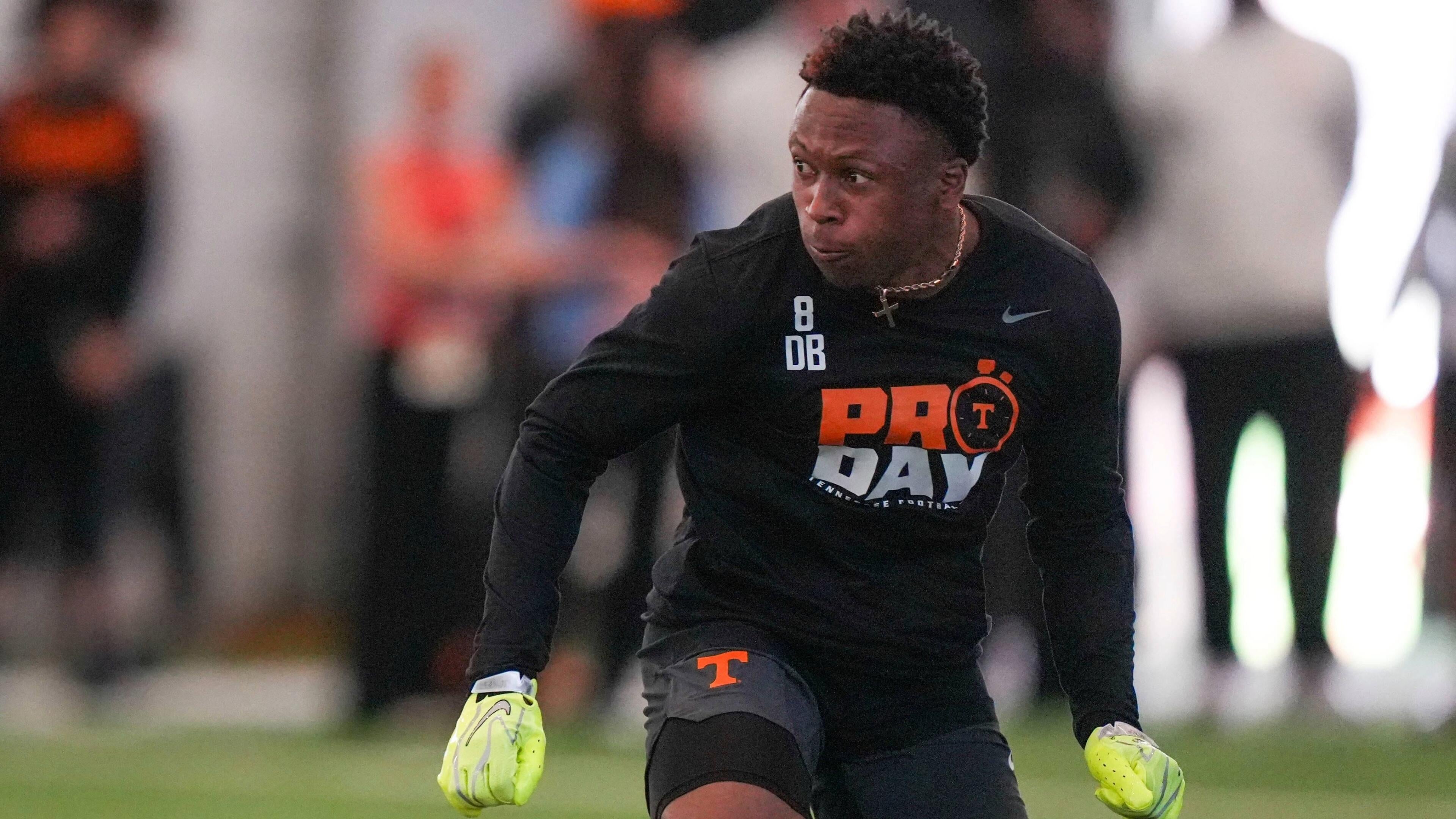 Tennessee Pro Day Highlights: Jermod McCoy and Colton Hood in DB drills ...