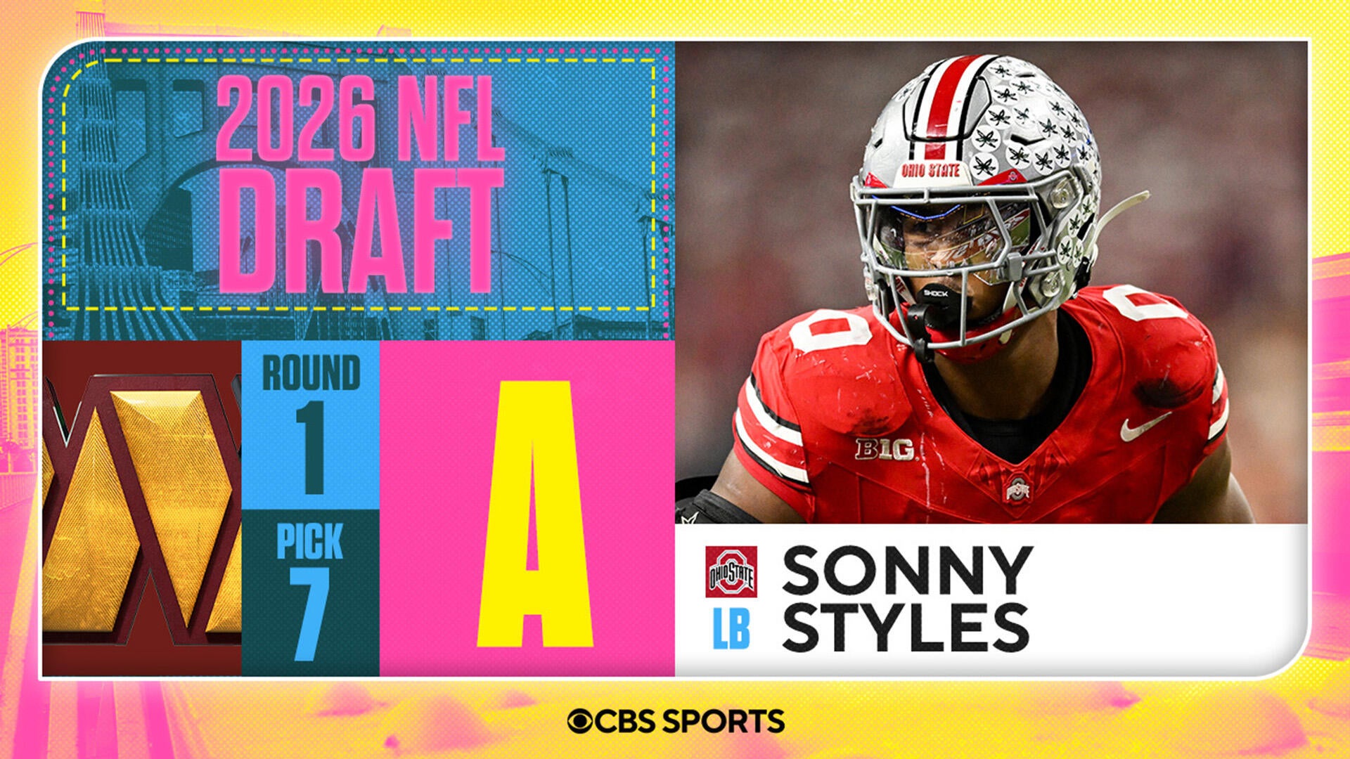 2026 NFL Draft Grades: Commanders Select Sonny Styles No. 7 Stream of ...
