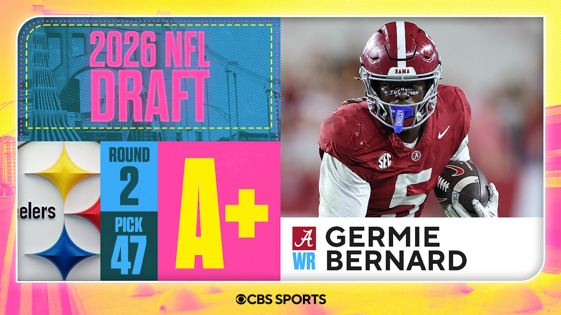 2026 NFL Draft Grades: Steelers Select Germie Bernard No. 47 Stream of ...