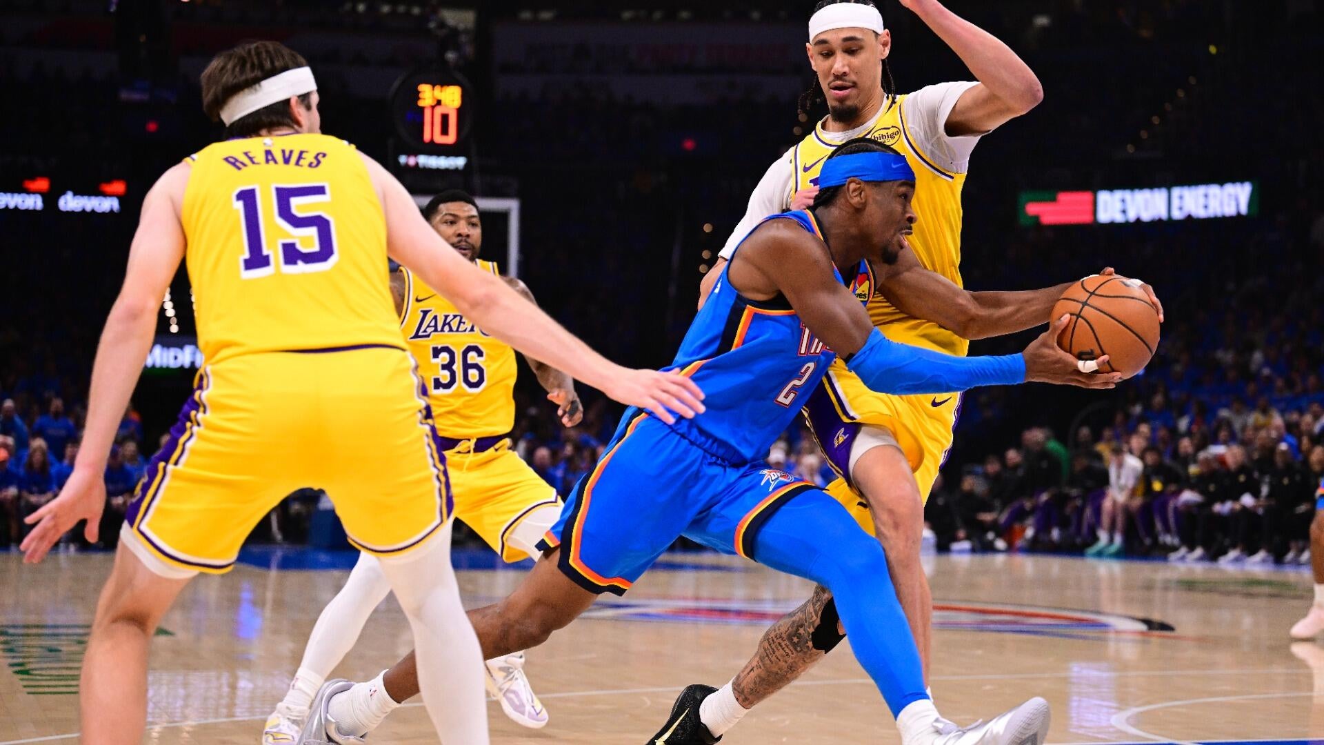 Lakers Double-Team SGA In Game 1, Lose By 18 Stream of National ...