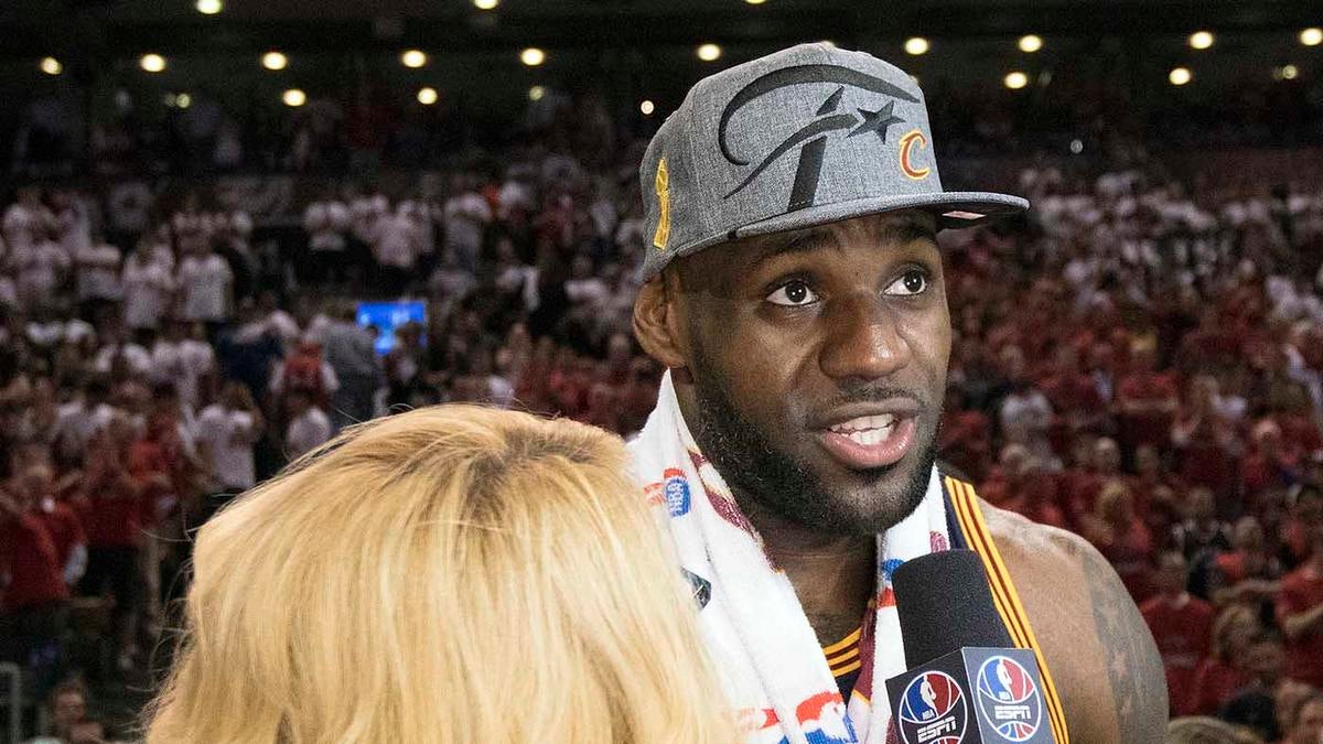 WATCH: LeBron gives an emotionally charged interview after Game 6 ...