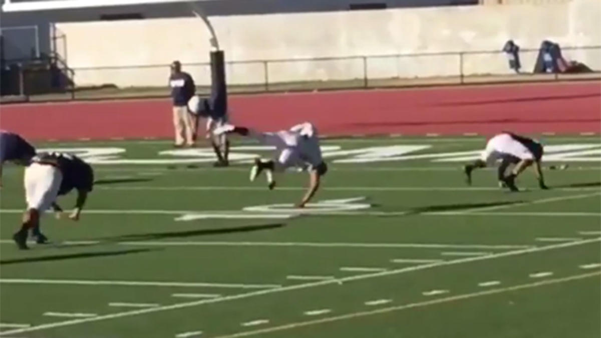 WATCH: This hilarious football player makes practice drills fun again ...