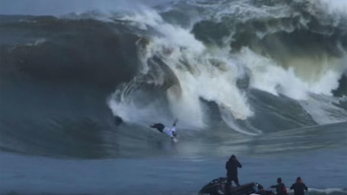 WATCH: Surfing event postponed due to massive, life-threatening waves ...