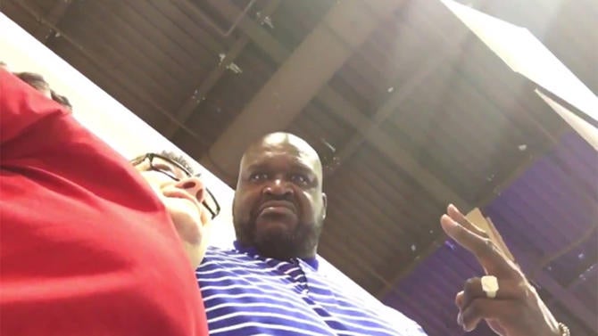 WATCH: Shaq hilariously busts fan trying to secretly videotape him ...
