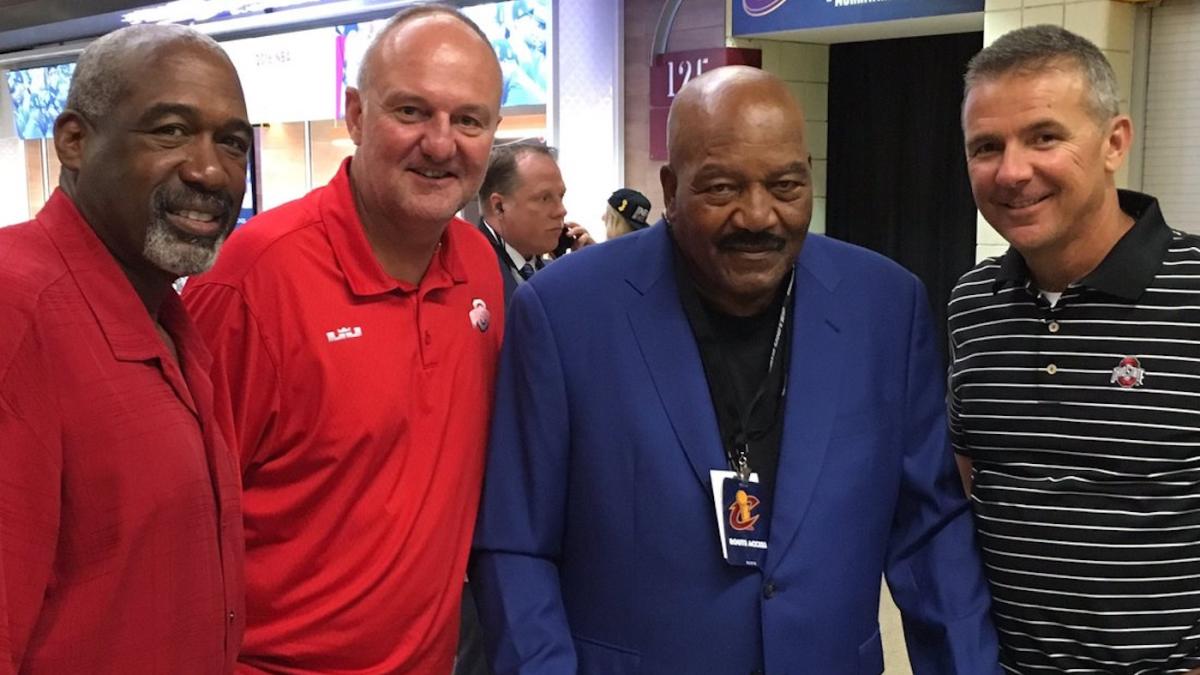LOOK: Urban Meyer, Thad Matta join Jim Brown in Cleveland to celebrate ...