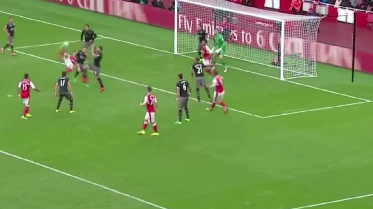 WATCH: Arsenal defender scores on a sick overhead kick against ...